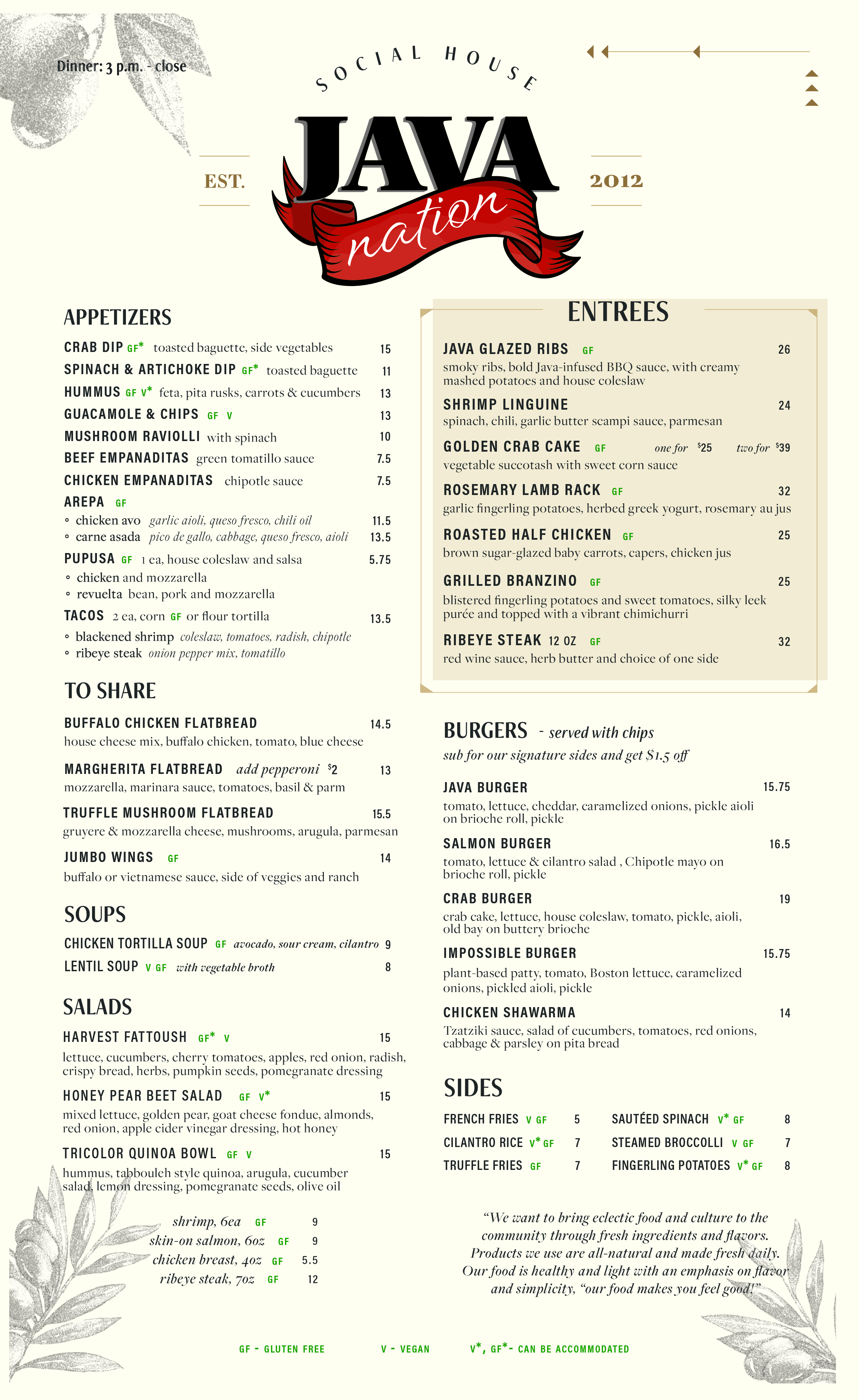 Java Nation North Bethesda - All Day Restaurant & Bar MD