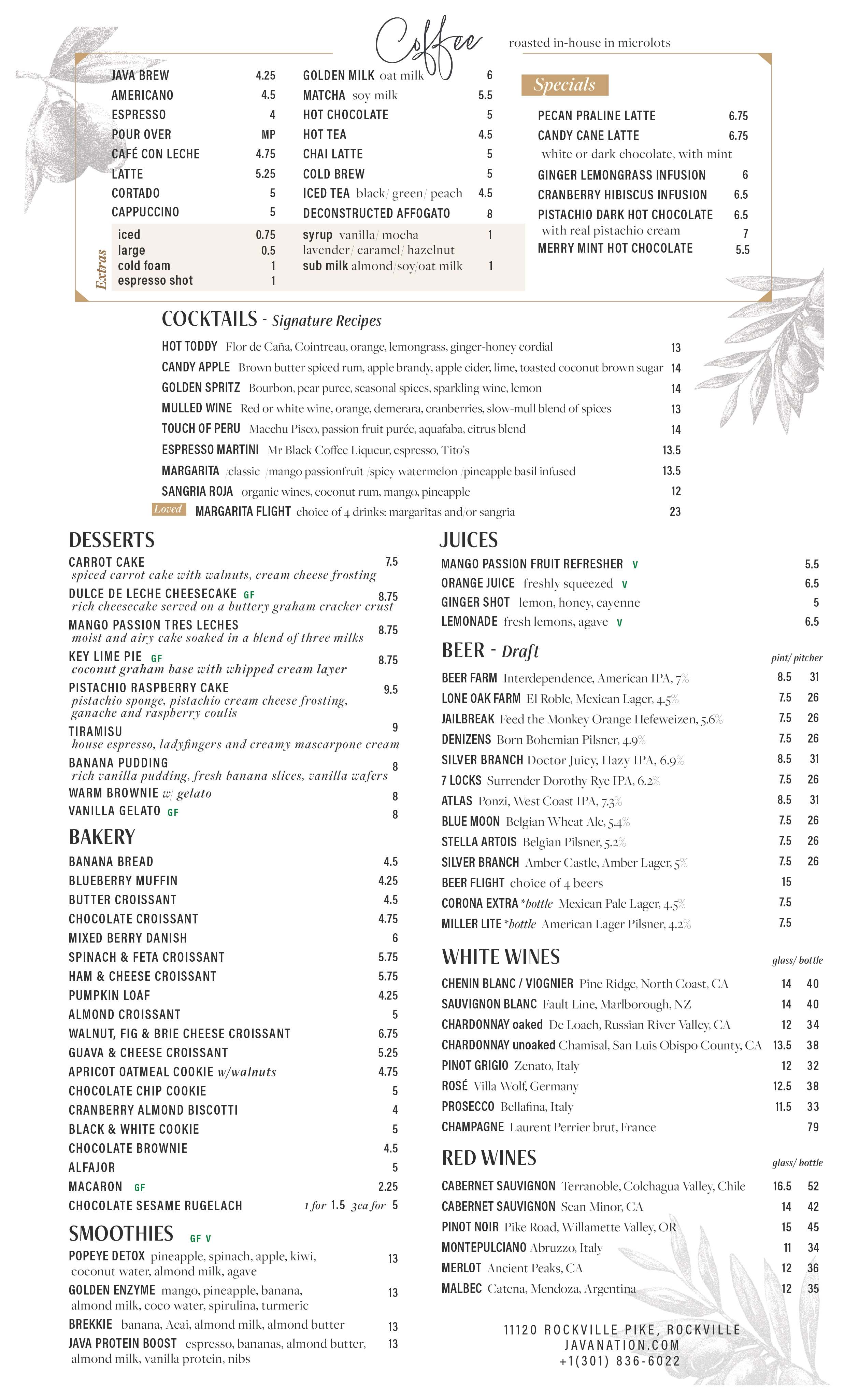 Java Nation North Bethesda - All Day Restaurant & Bar MD